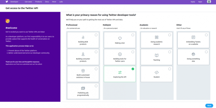How to Apply For a Twitter Developer Account - Zeru